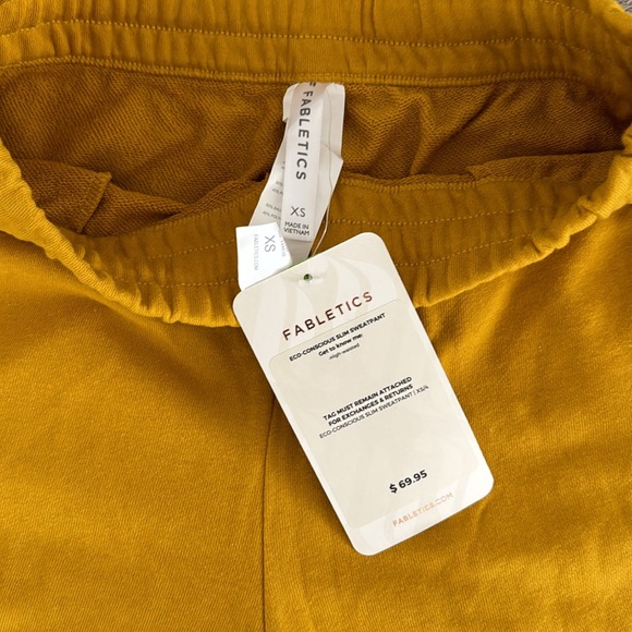 Fabletics | Pants & Jumpsuits | New Yellow Fabletics Sweat Pants Size ...